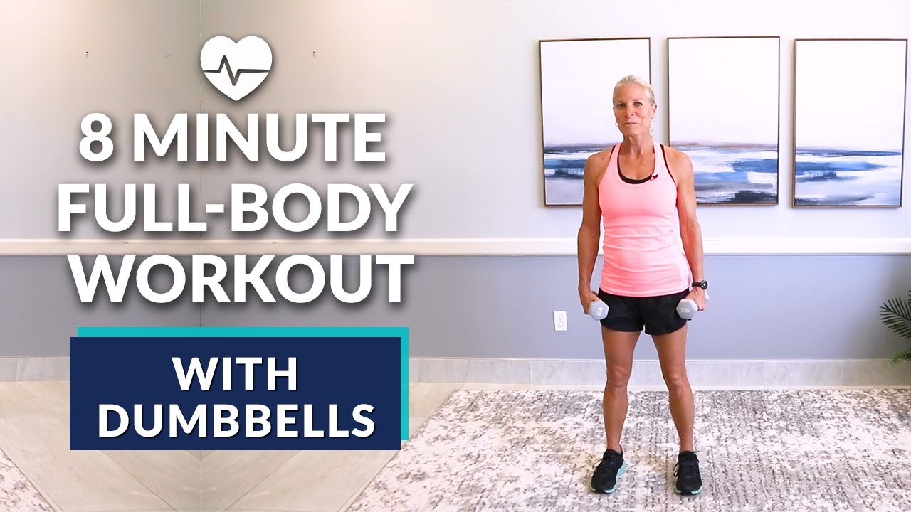 8 Min Full Body Senior Dumbbell Workout - YouTube