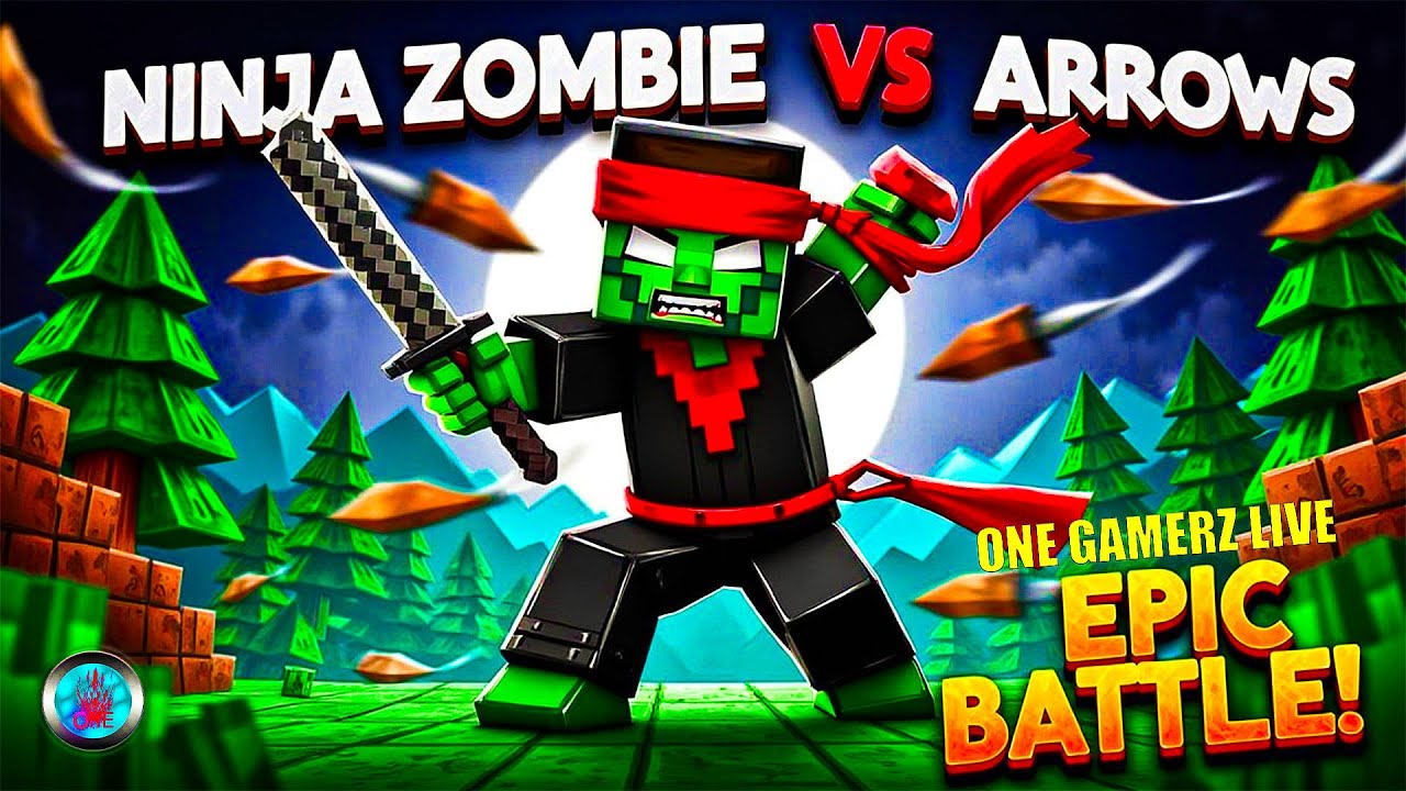 🔴MINECRAFT NINJA ZOMBIE VS ARROWS #minecraft #minecraftshorts # ...