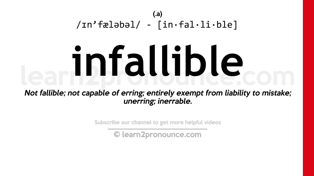 Pronunciation of Infallible | Definition of Infallible - YouTube