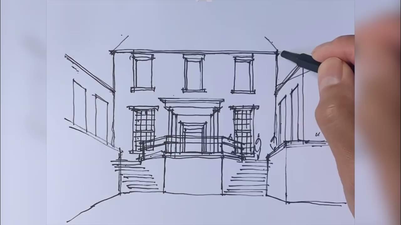 How I Draw a Quick Perspective of this Elevated Level Old Building #art ...