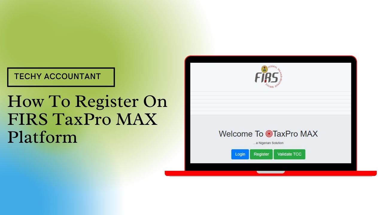 How To Register On FIRS TaxPro MAX Platform - YouTube