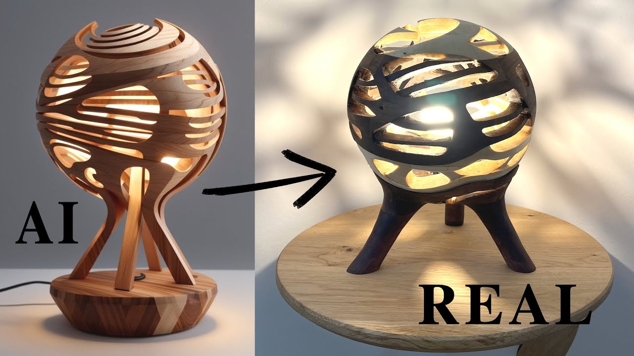 This AI-generated lamp becomes real - YouTube