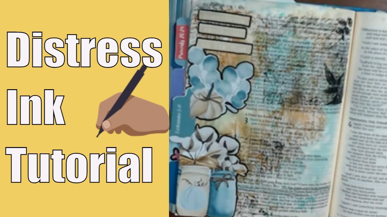 Distress Inked Background in Your Bible - Bible journaling Ecclesiastes ...