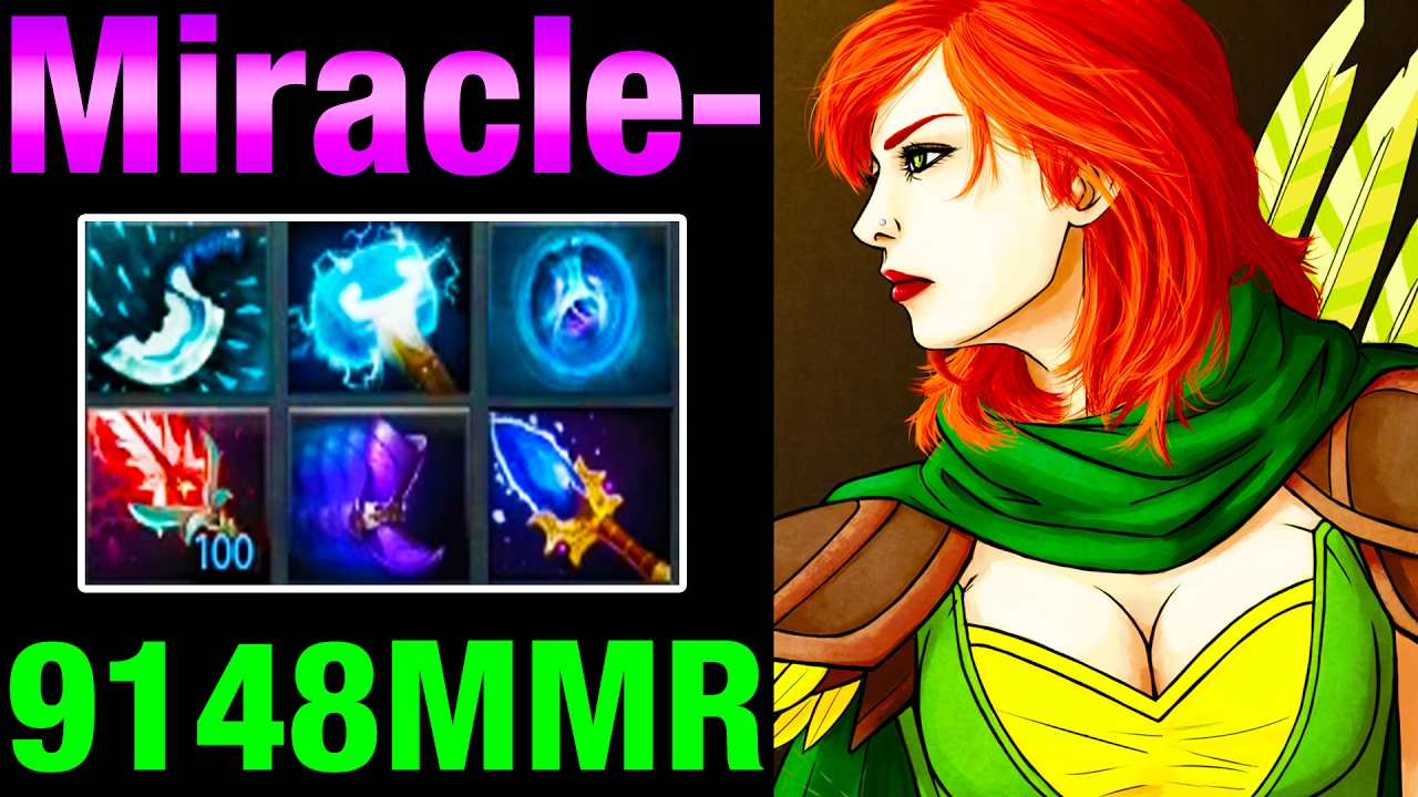 Miracle- WindRanger 9148MMR - ROAD TO 10K MMR - Dota 2 - YouTube