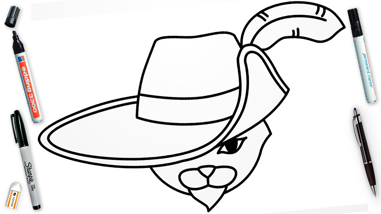 How To Draw Puss In Boots Easy Step By Step | Cute Cat Art Lesson - YouTube