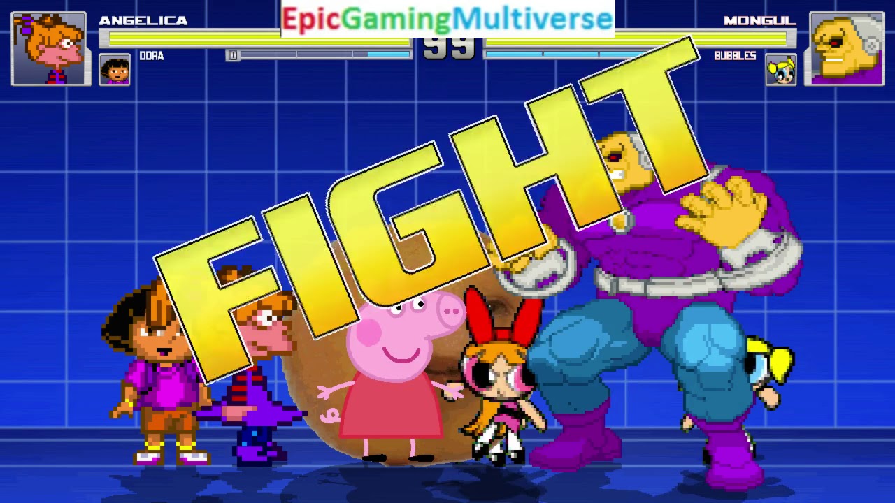 Nick Jr. Characters (Peppa Pig And Dora) VS Mongul And The Powerpuff ...