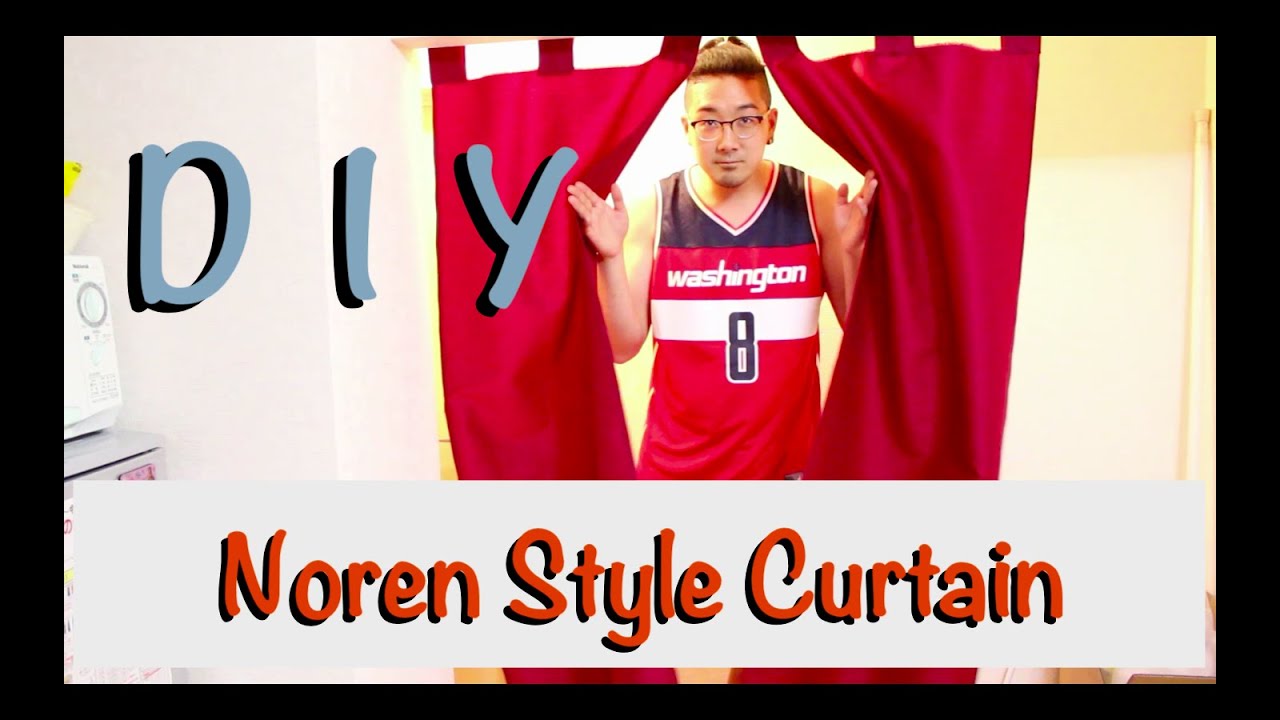 【DIY】Making Noren Styled Curtains - YouTube