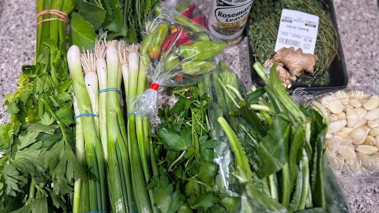 Trini Green Seasoning. Magic Seasoning! Must see ending ! - YouTube