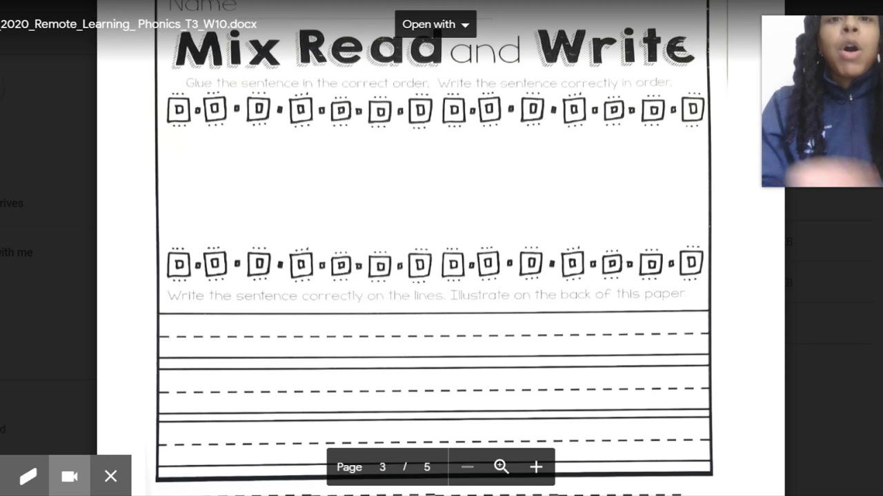 LES - Grade K Phonics Week 10 Remote Learning Packet Days 1-5 - YouTube