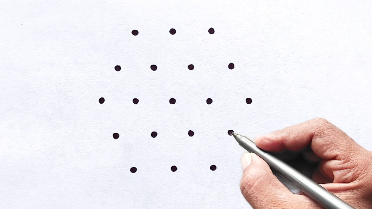 Easy 5×3 Dots drawing | Drawing with dots | Different drawing - YouTube
