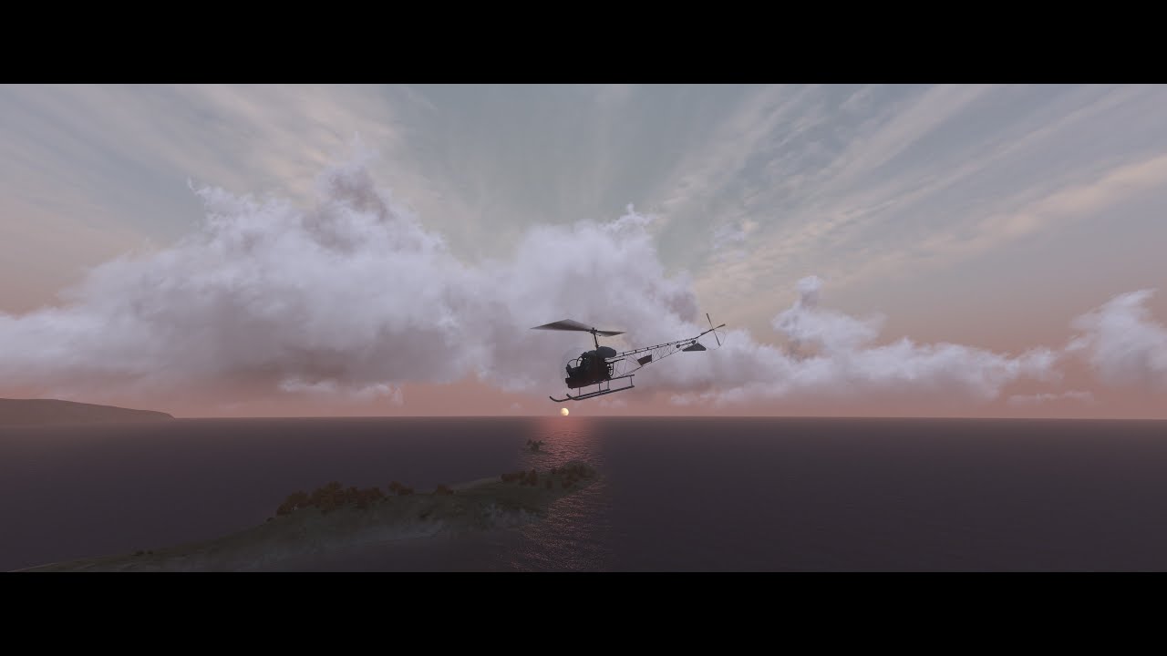 Arma 3-Sahrani dawn flight ambient map test - YouTube