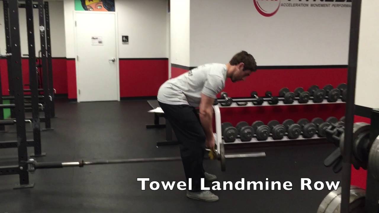 Towel Landmine Row - YouTube