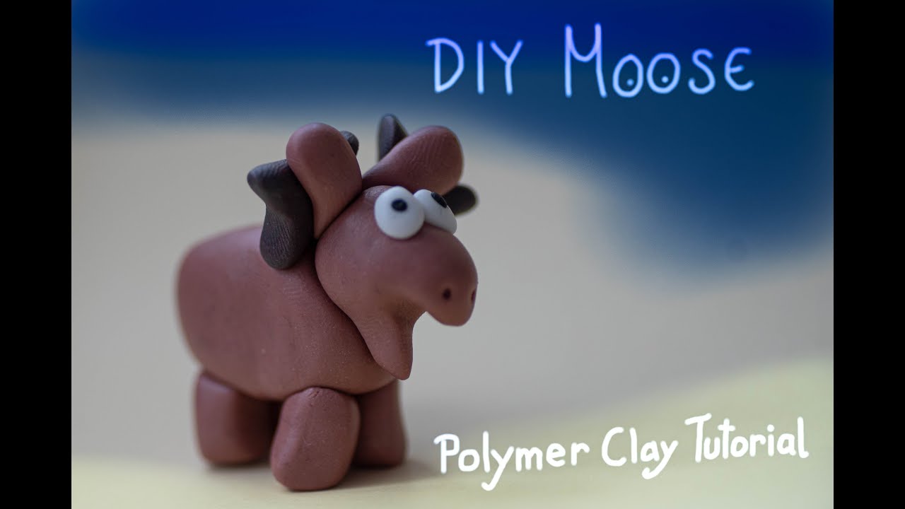 How to make a Moose in Polymer clay. Tutorial - YouTube