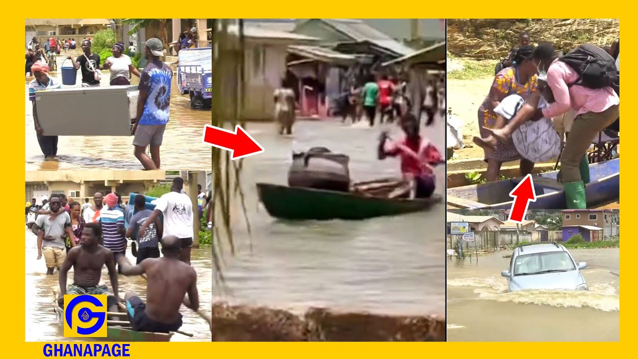 This is how Weija resisdence are living on water after Weija Dam ...