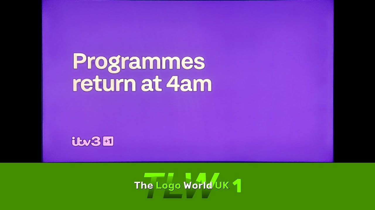 ITV3 +1 - "Programmes returns at 4am" slide (2022-present) - YouTube