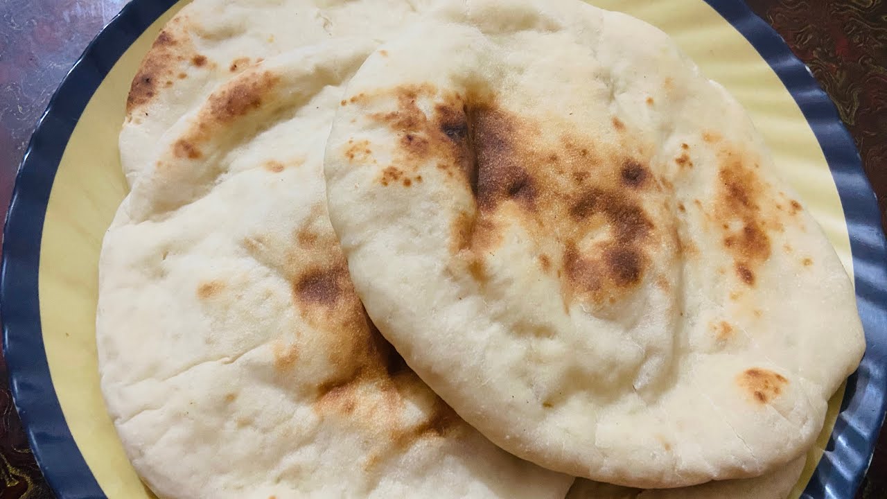সহজ পদ্ধতিতে গ্যাসের চুলায় নান রুটি|Naan ruti recipe/nun roti|| soft ...