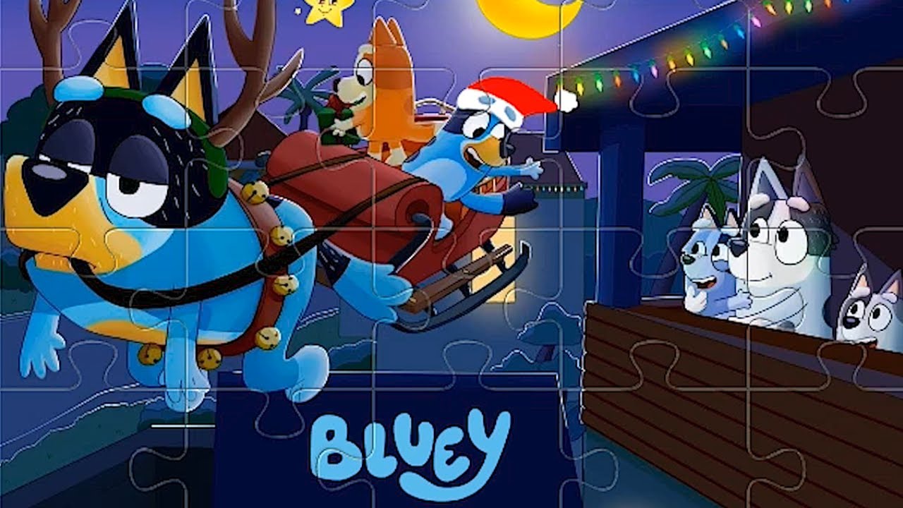 Puzzle Bluey. ¡Papá en lugar de un ciervo! ¡Prrr! 🦌🔔 Puzzles Para Niños ...