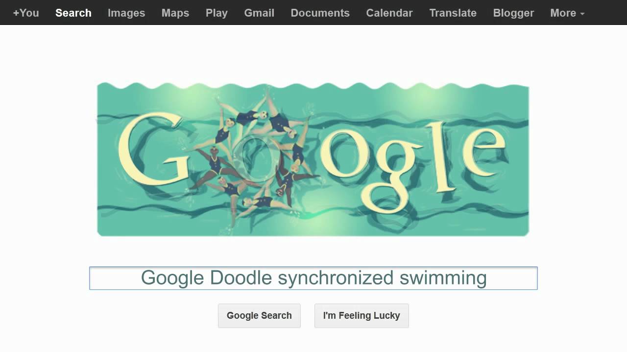 London 2012 synchronized swimming (Google Doodle) - YouTube