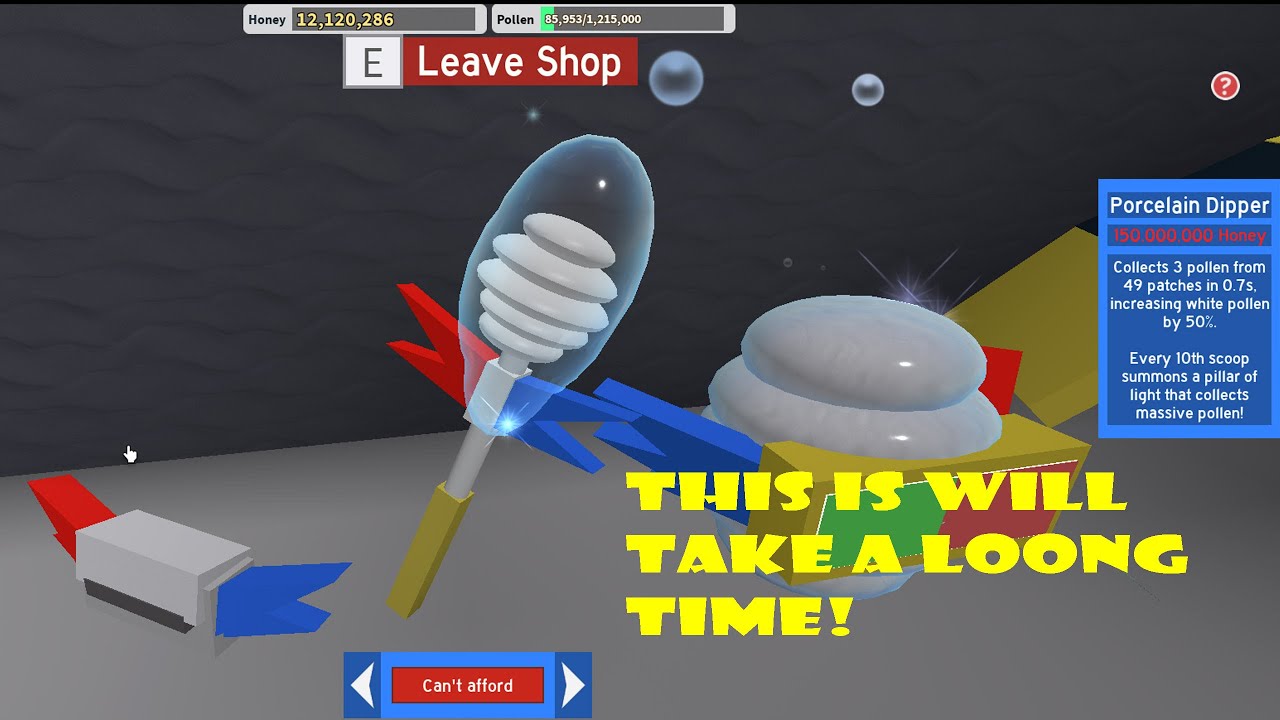 Bee Swarm Simulator. Day 7 Buying Porcelain Dipper... - YouTube