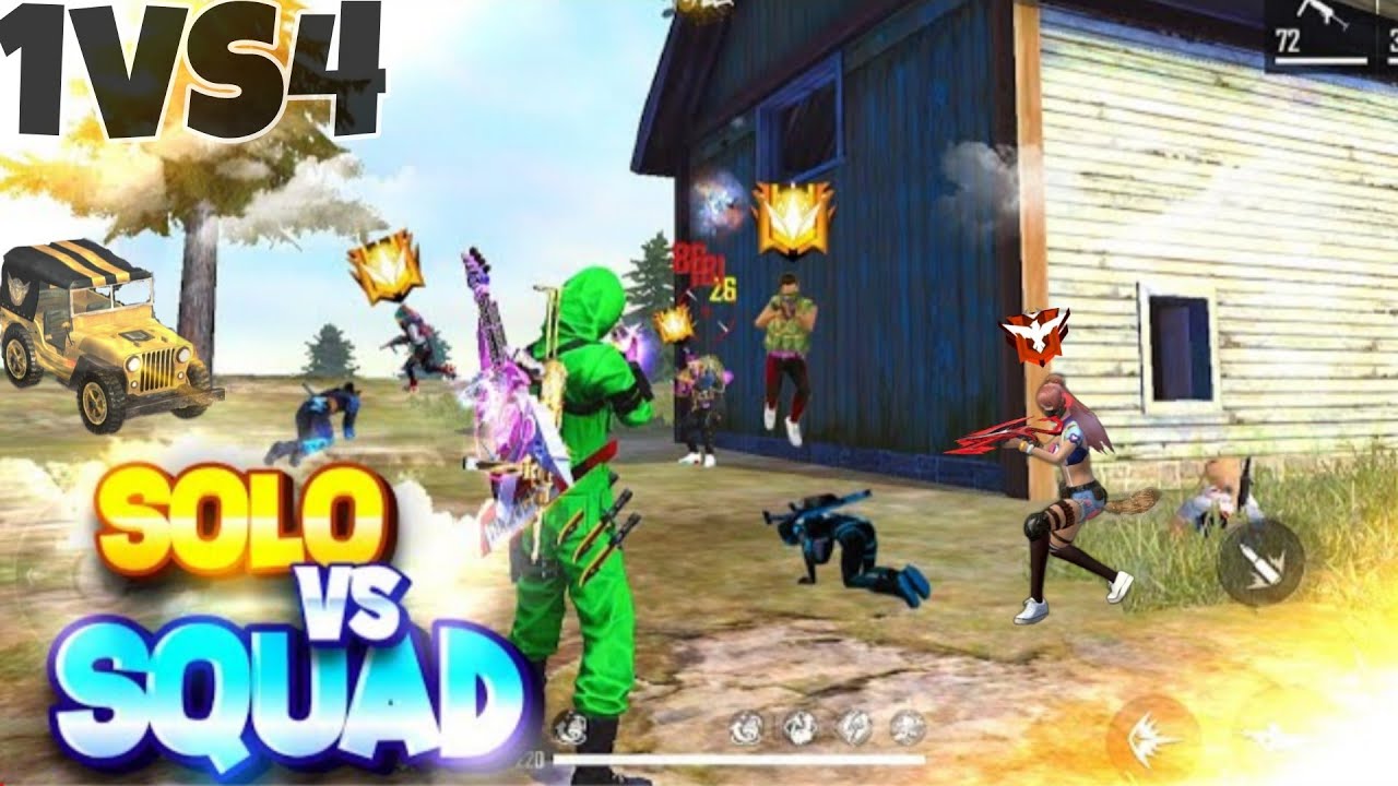 BEST SOLO VERSUS SQUAD GAME// EVER PLAYED// GARENA FREE FIRE #mr gang ...