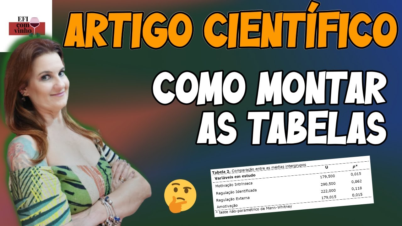 Como apresentar tabelas na seção resultados em um artigo científico ...