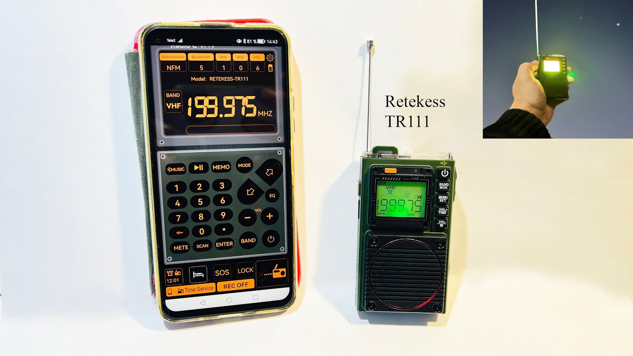 Retekess tr111.Receiver 520kHz...200MHz.MP-3 player and can be ...