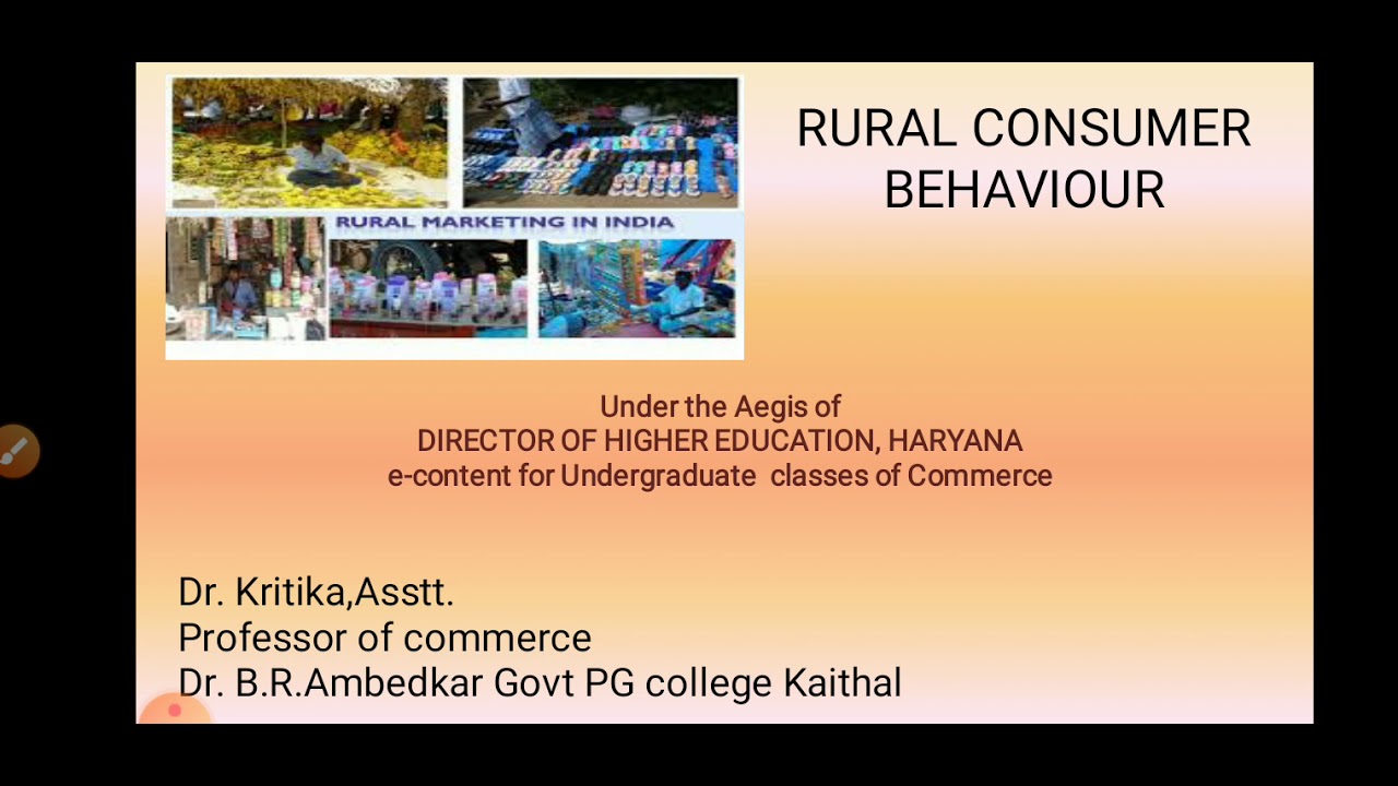 Rural consumer behavior - YouTube