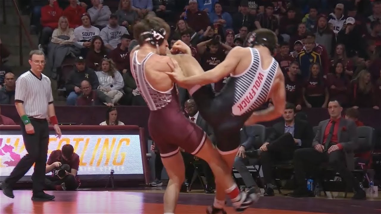 149lbs Caleb Hanson (Virginia Tech) vs Jackson Arrington (NC State ...