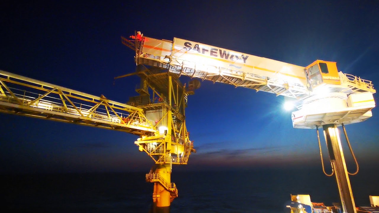 Safeway gangway Walk to work system in the night shift - YouTube