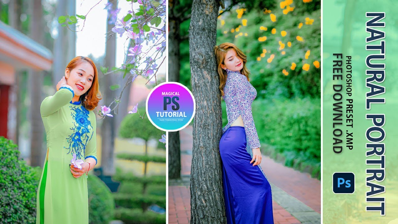 Natural Portrait Color Preset 2023 I XMP Free Download By Magical PS Tutorial - YouTube