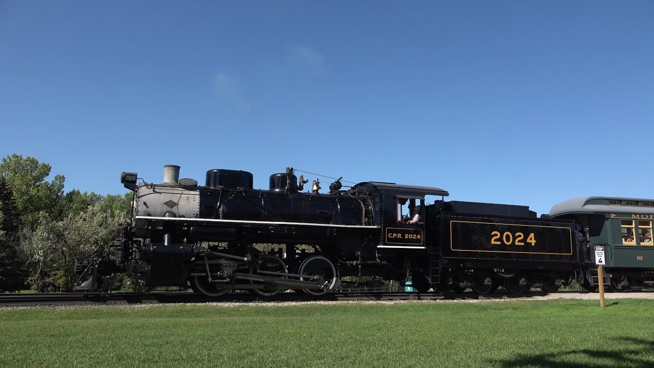 Heritage Park steam locomotive CPR 2024 - YouTube