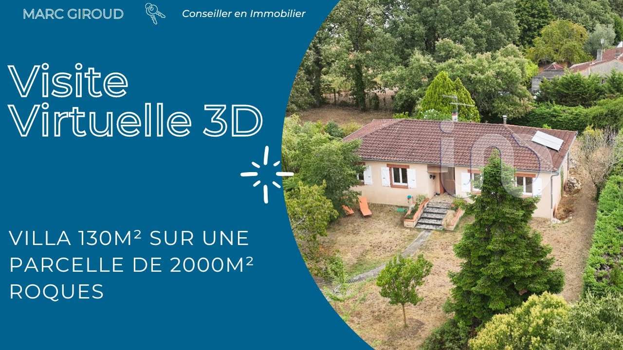 Visite Virtuelle 3D - Villa 130m2 ROQUES - Marc GIROUD IMMOBILIER - YouTube