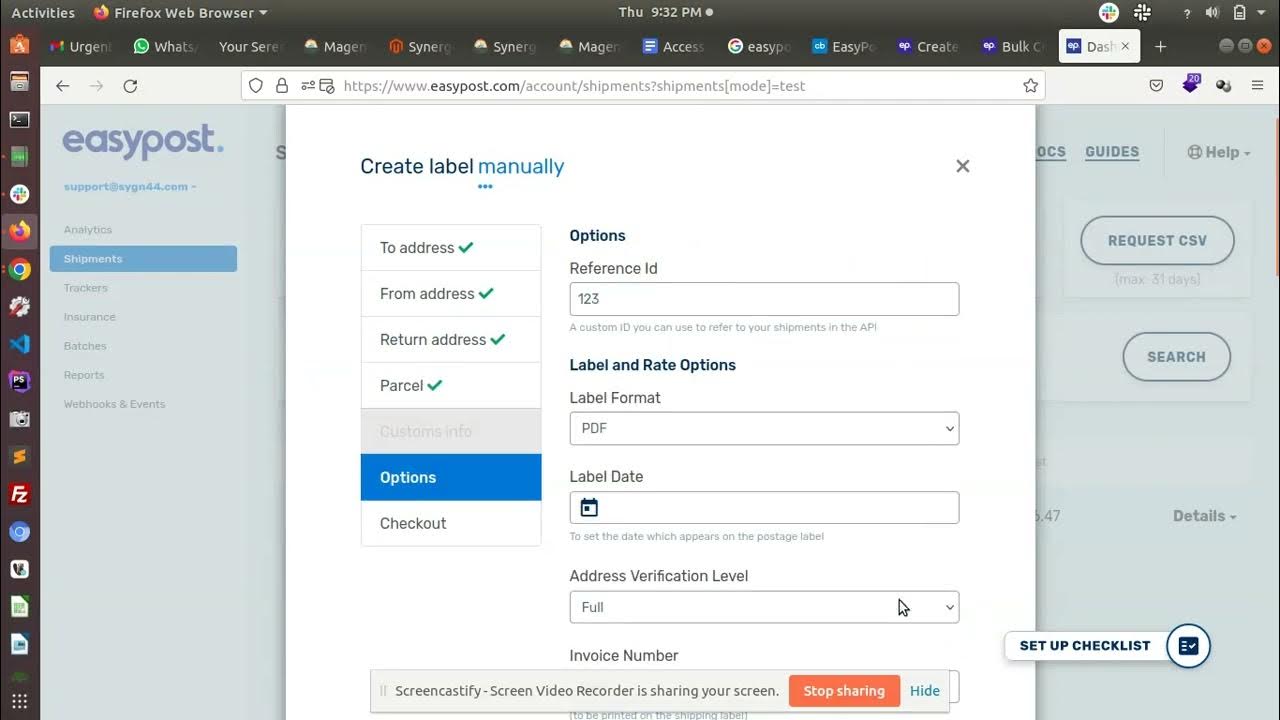 Easypost Create Label - YouTube