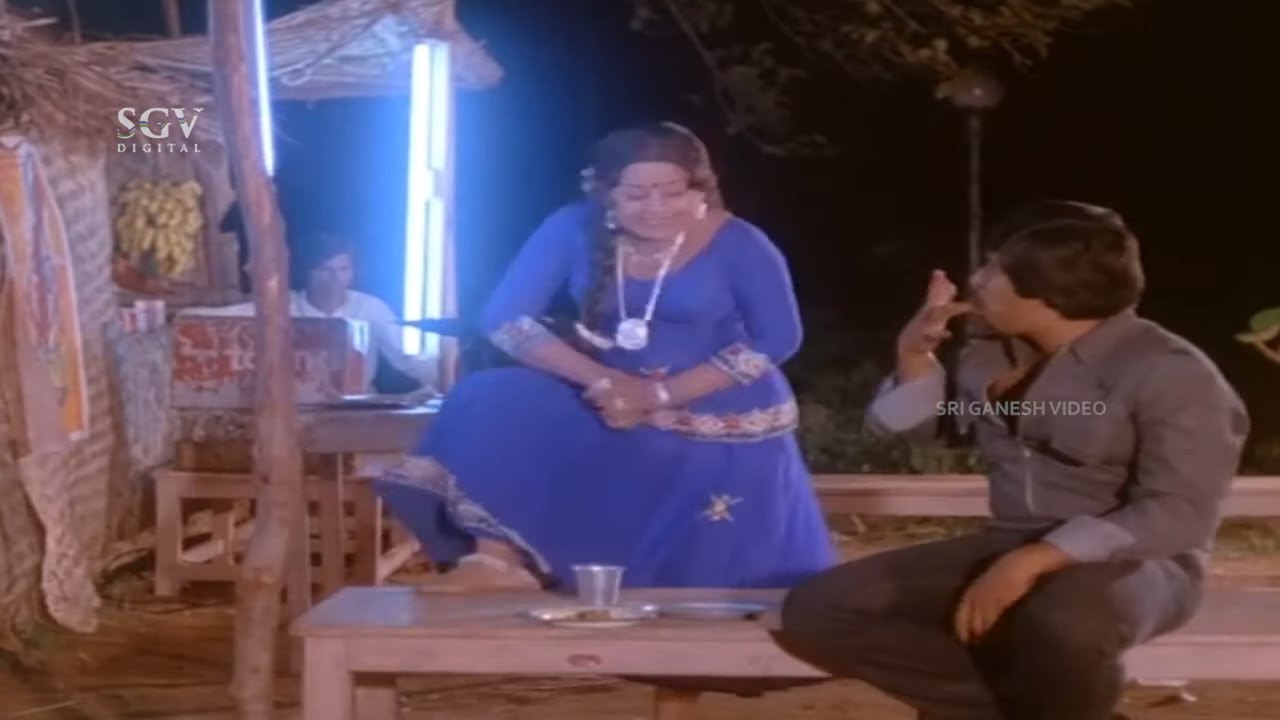 Shankar Nag Eats Full Meals Without Giving Money | Comedy Scene | Rusthum Jodi Kannada Movie ...