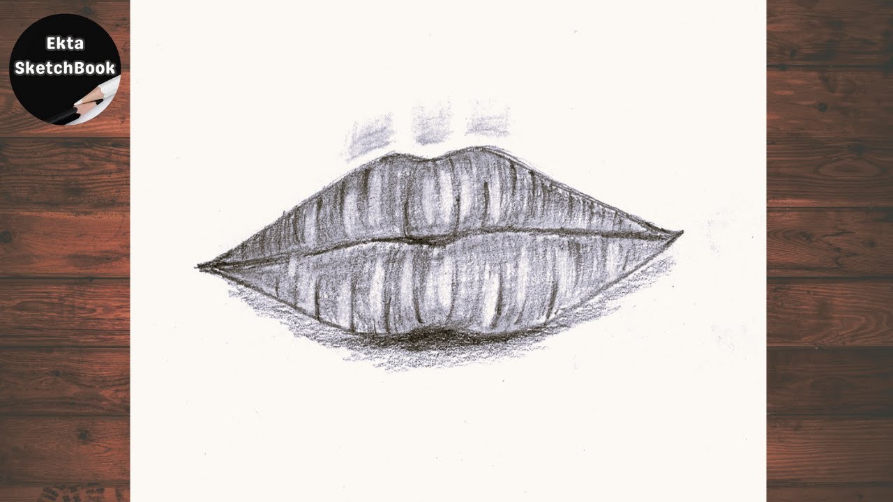 Draw a realistic lips || How to draw a beautiful Lips || Easy drawing ...