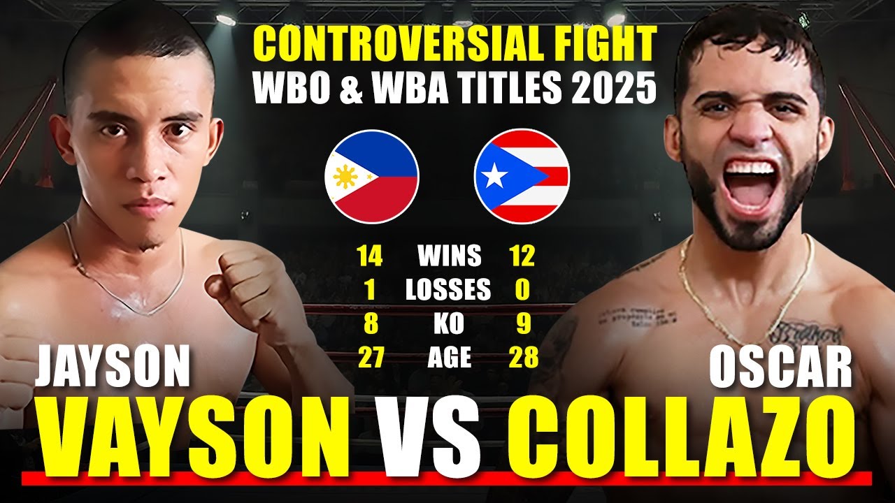 JAYSON VAYSON vs OSCAR COLLAZO | Controversial Fight 2025 | WBO World ...