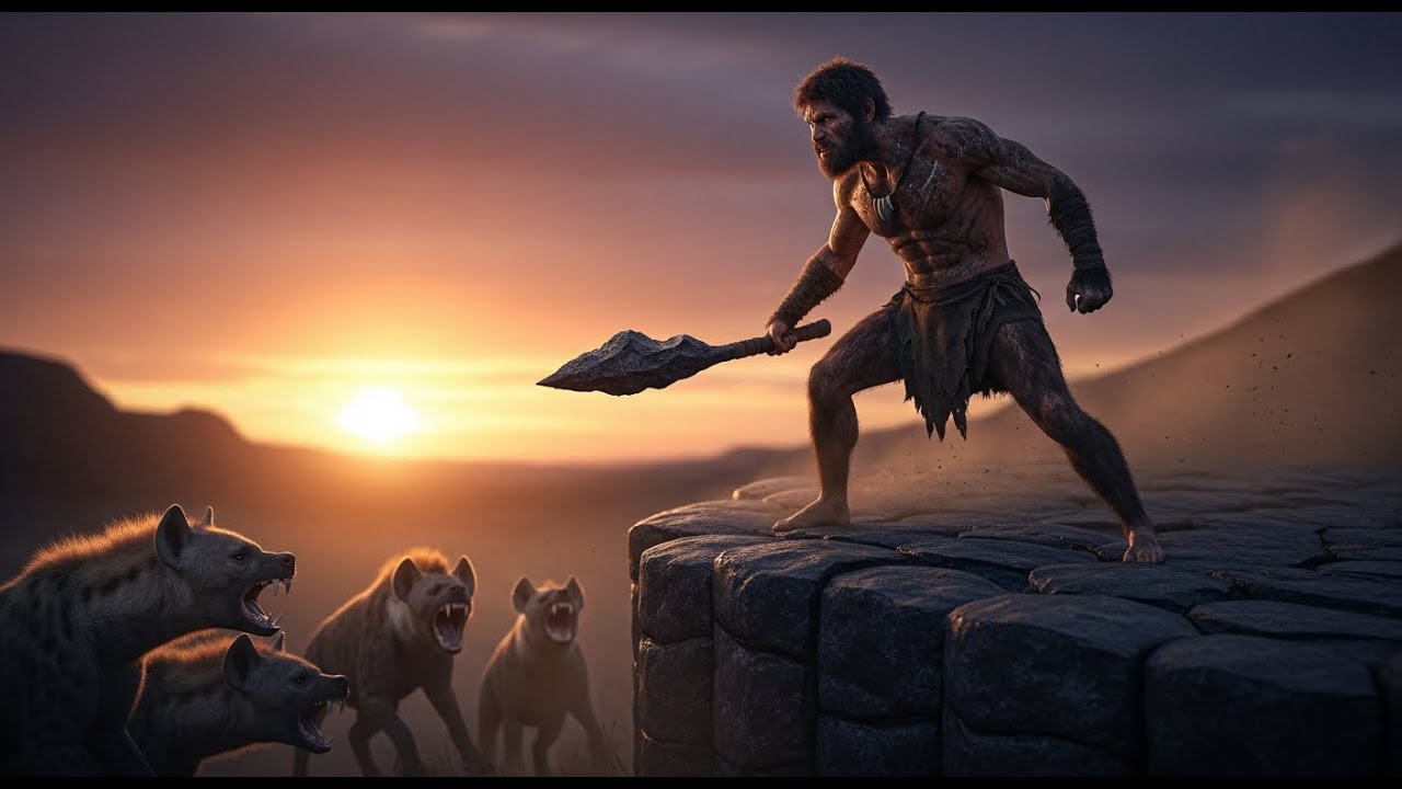 Life 2 Million Years Ago | One Homo Erectus Holds the Basalt Ridge ...