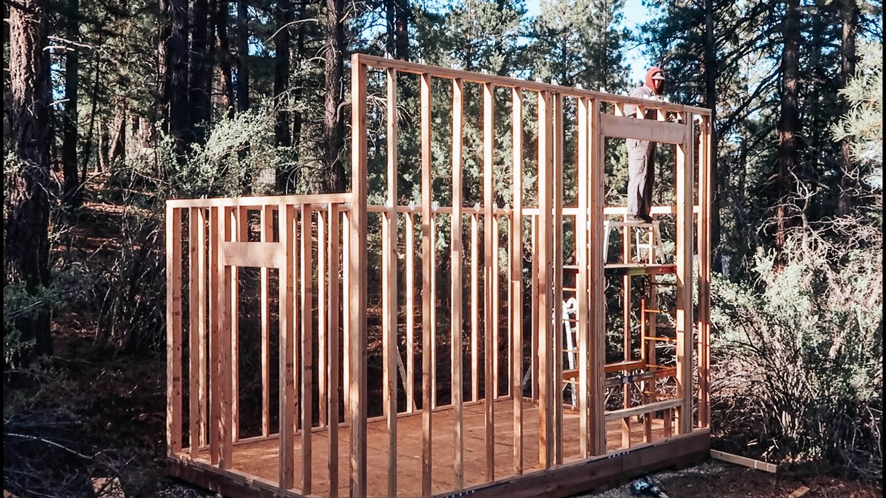 Building a little cabin in the woods - YouTube