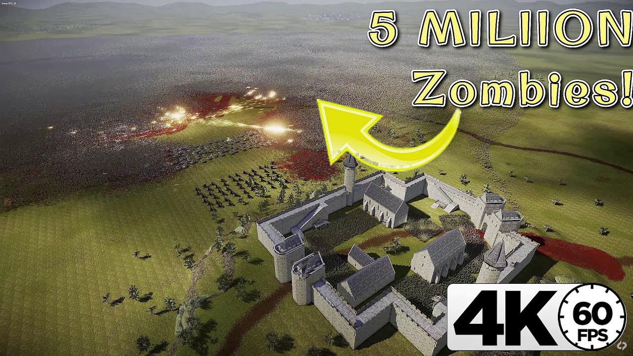 [4K] - 5 Million! Zombies vs 5,000 Modern Soldiers, 100 CIWS, 100 ...