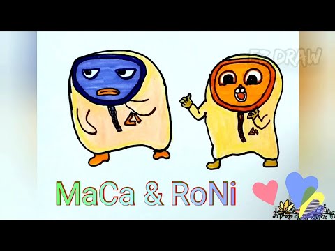#EZDRAW | Maca & Roni | Easy to draw maca & roni | #macaroniezdraw ...