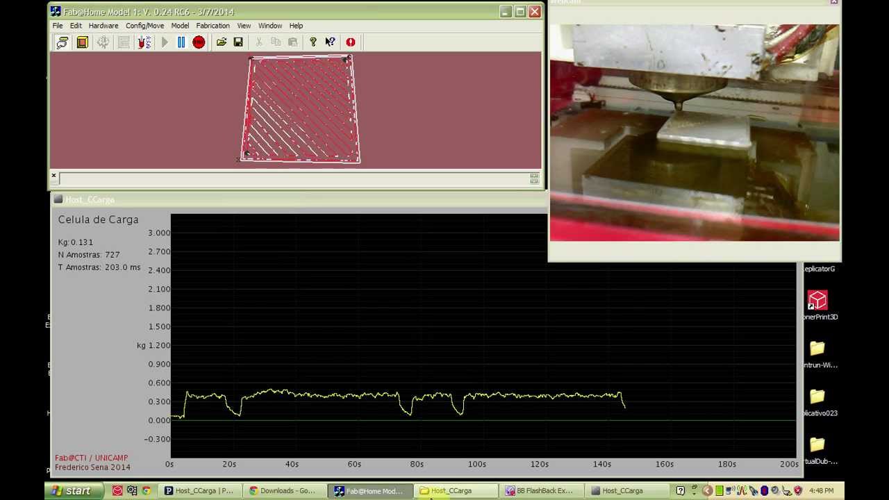 Fab@Home Model 1 with FDM and loadcell - YouTube