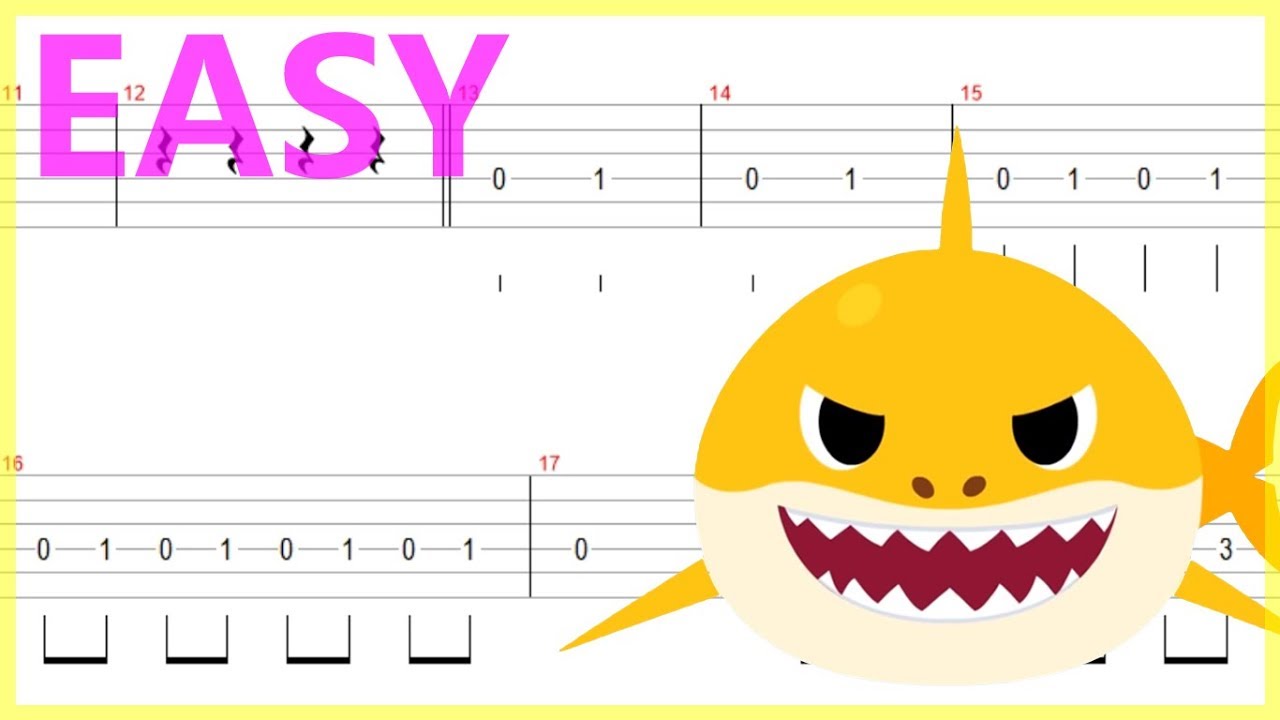 Pink Fong - Baby Shark Guitar Solo Tab+BackingTrack - YouTube
