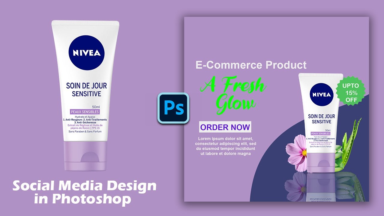 Photoshop Tutorial - E-commerce product banner design | Social Media ...