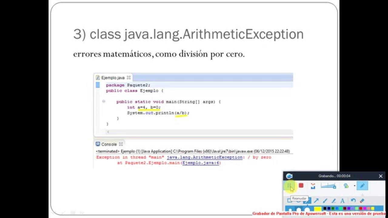 ArithmeticException - YouTube