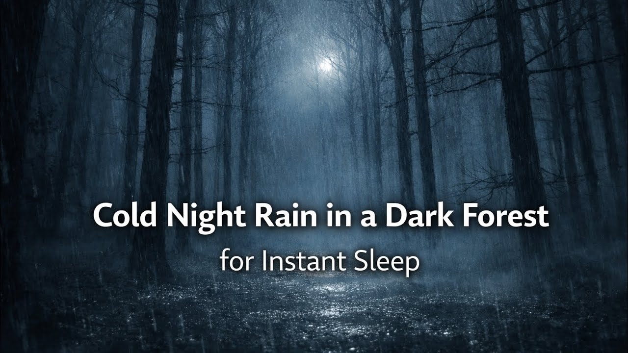 Cold Night Rain in a Dark Forest for Instant Sleep - YouTube