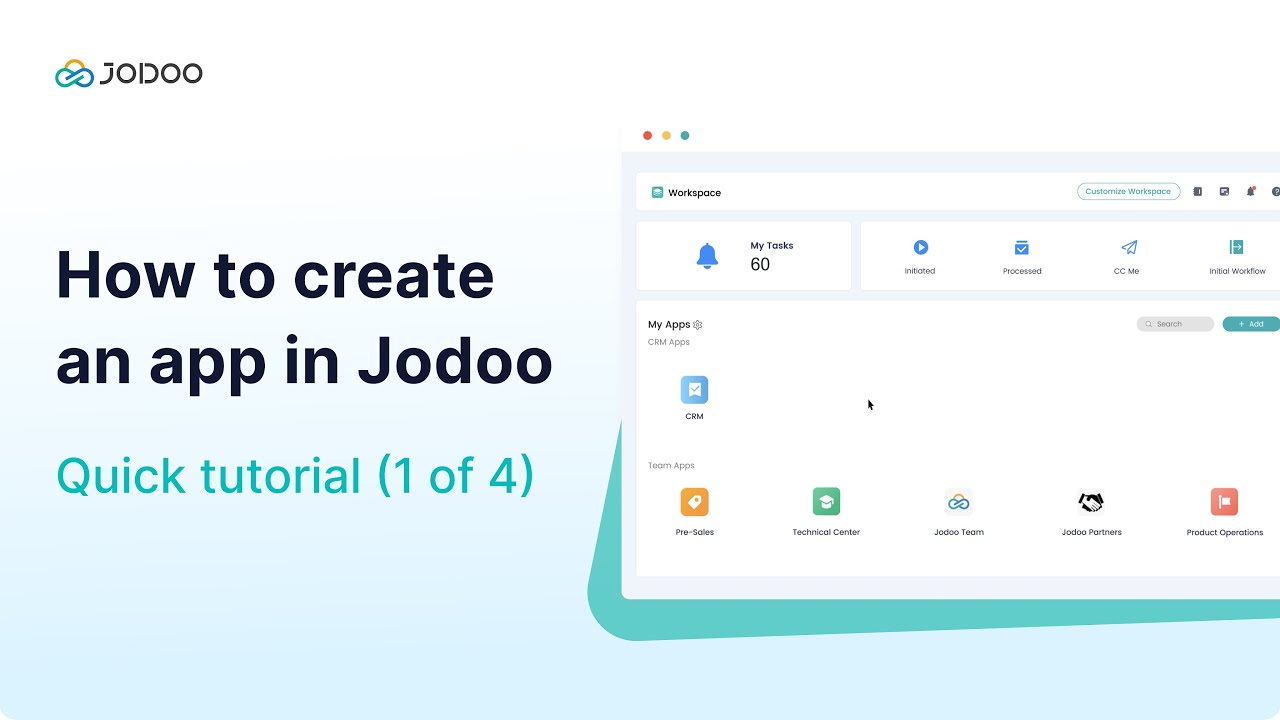 How to create an app in Jodoo? - YouTube
