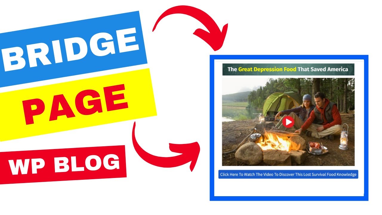 How To Create A Bridge Page On Your Wordpress Blog - YouTube