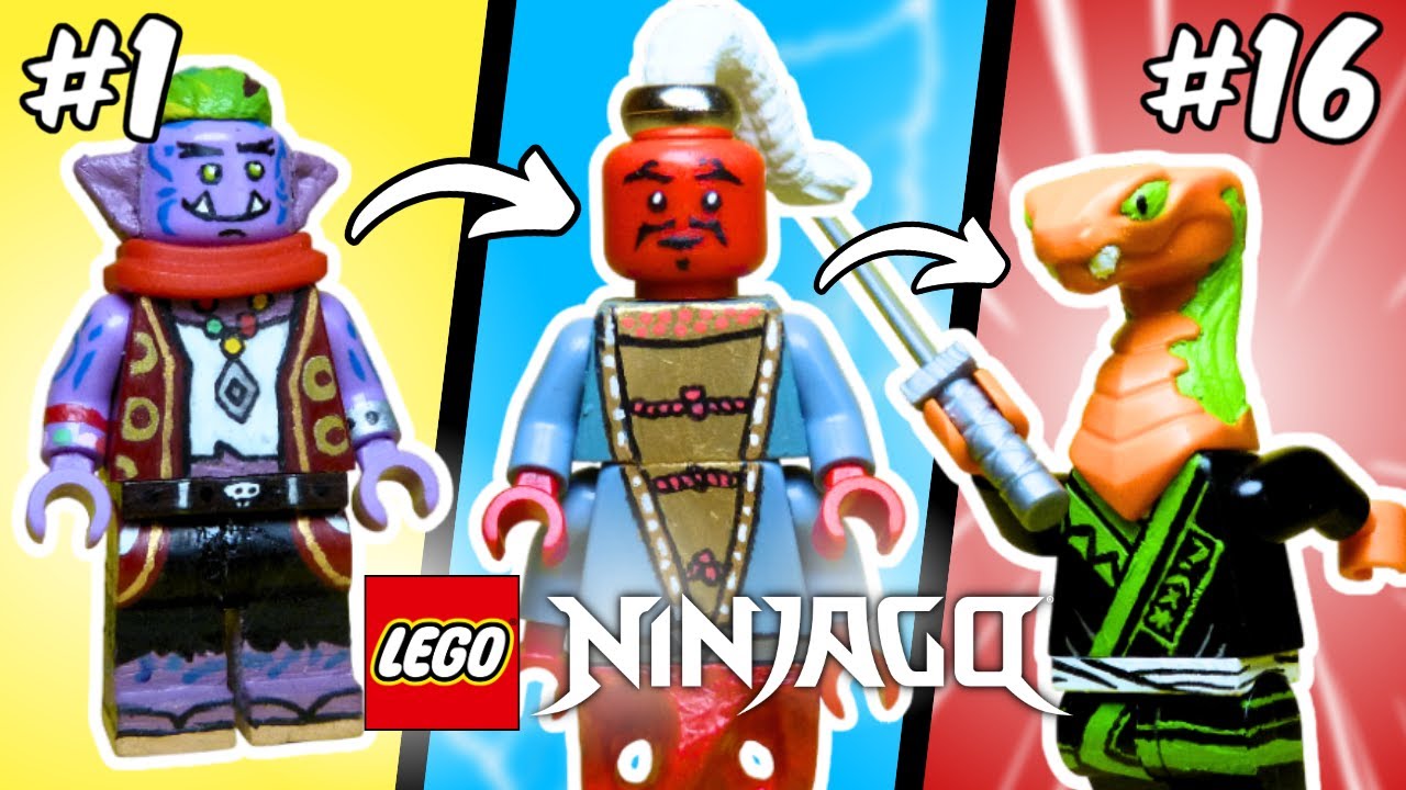 J'AI FAIT 16 FIGURINES LEGO NINJAGO Dragons Rising ! (CMF Custom) ft ...