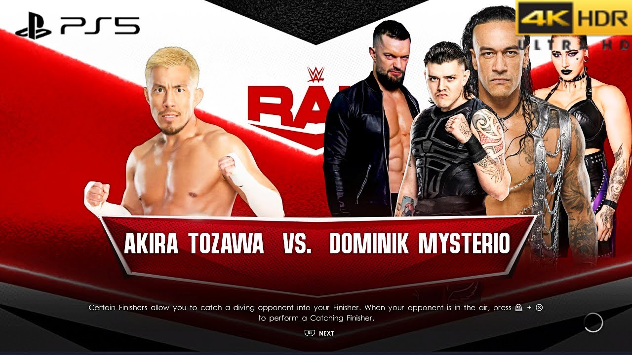 WWE 2K22 (PS5) - DOMINIK MYSTERIO vs AKIRA TOZAWA | RAW, DEC. 5, 2022 ...