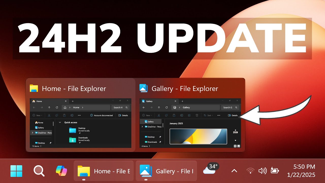 New Big Windows 11 24H2 Update – New Taskbar Thumbnails, New File ...